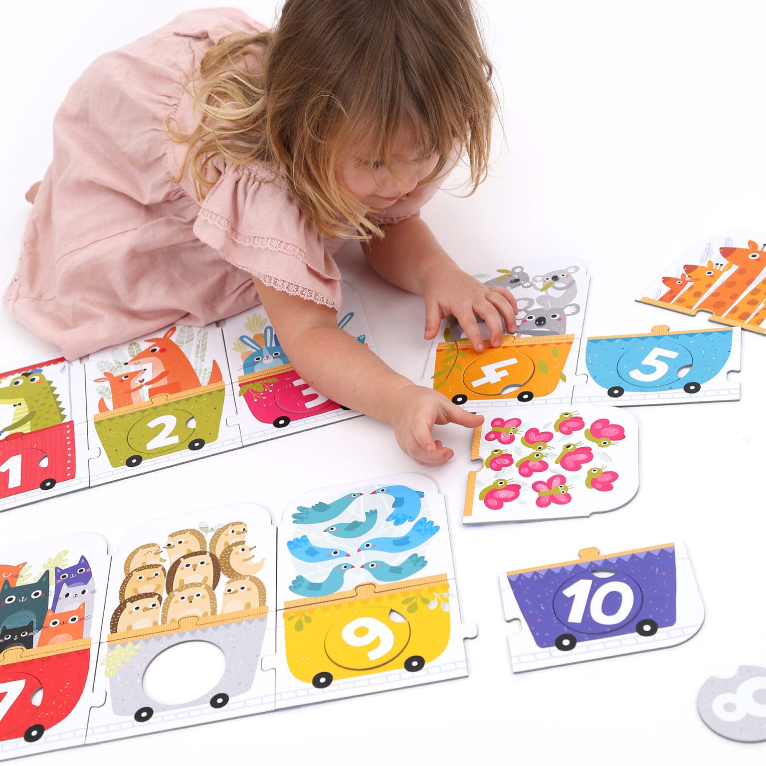 Make-a-Match Puzzle Number Train - Banana Panda