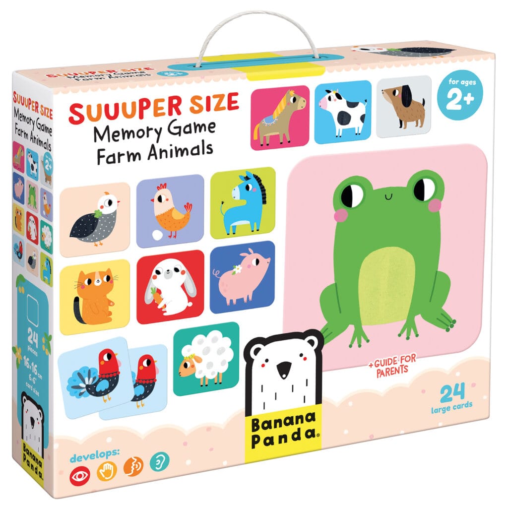Suuuper Size Memory Game Farm Animals - Banana Panda