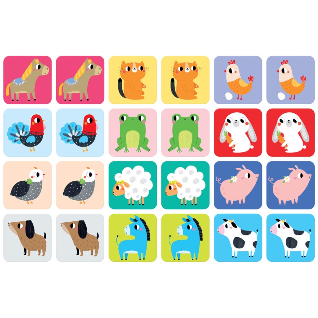 Suuuper Size Memory Game Farm Animals - Banana Panda