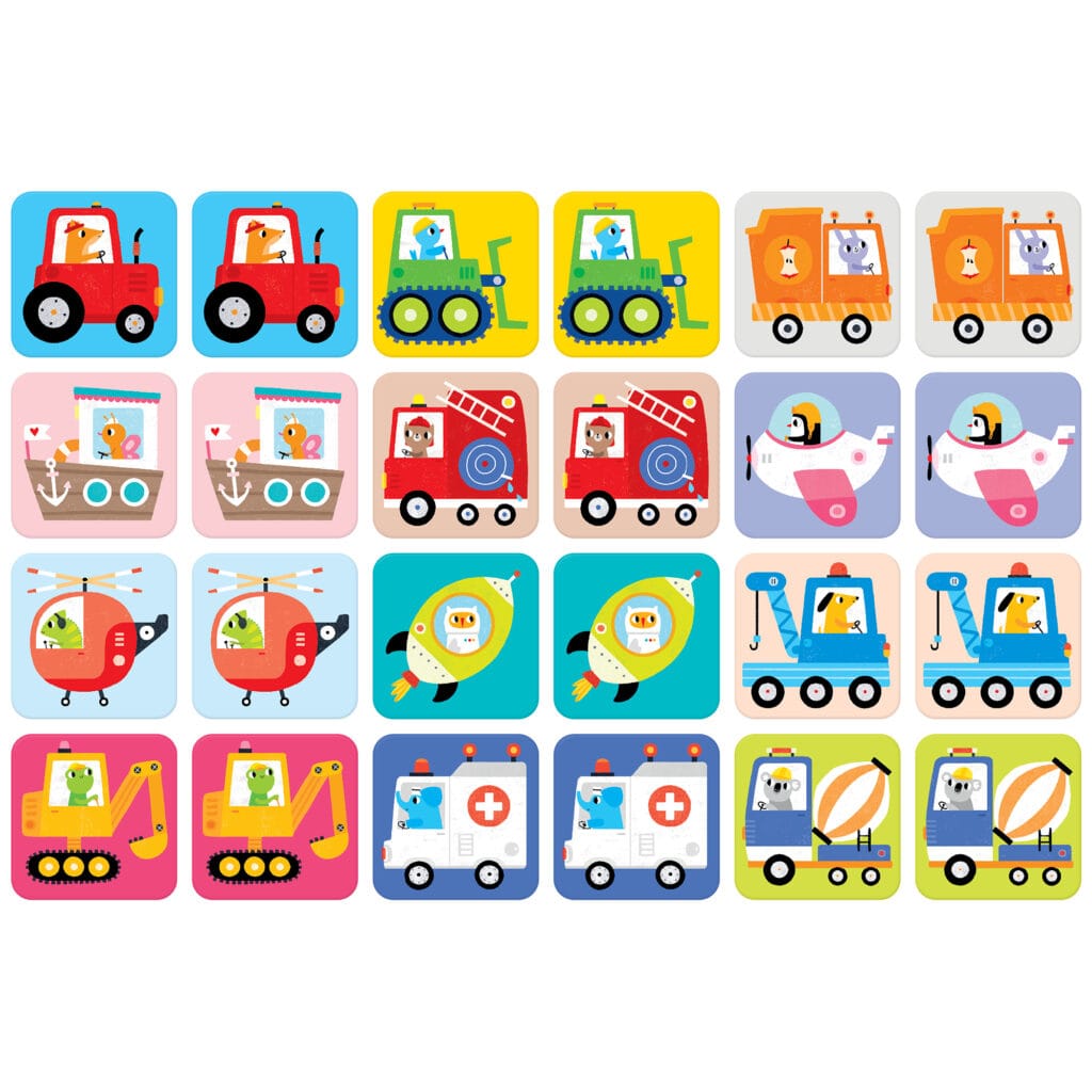 Suuuper Size Memory Game Vehicles - Banana Panda