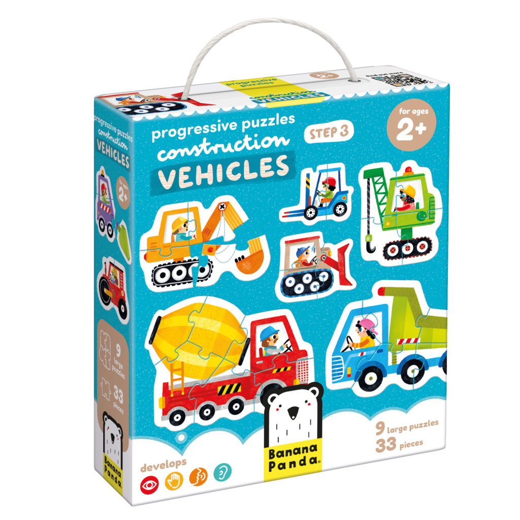 Progressive Puzzles Construction Vehicles - Banana Panda