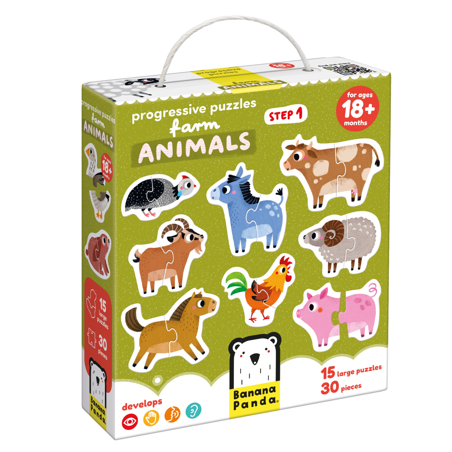 Progressive Puzzles Farm Animals - Banana Panda