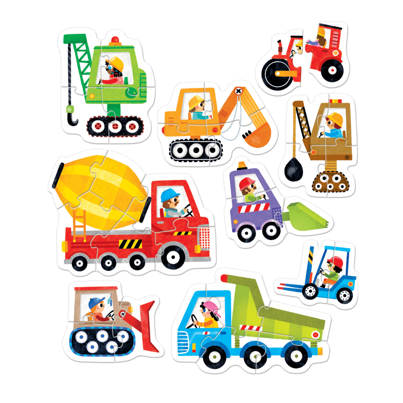 Progressive Puzzles Construction Vehicles - Banana Panda