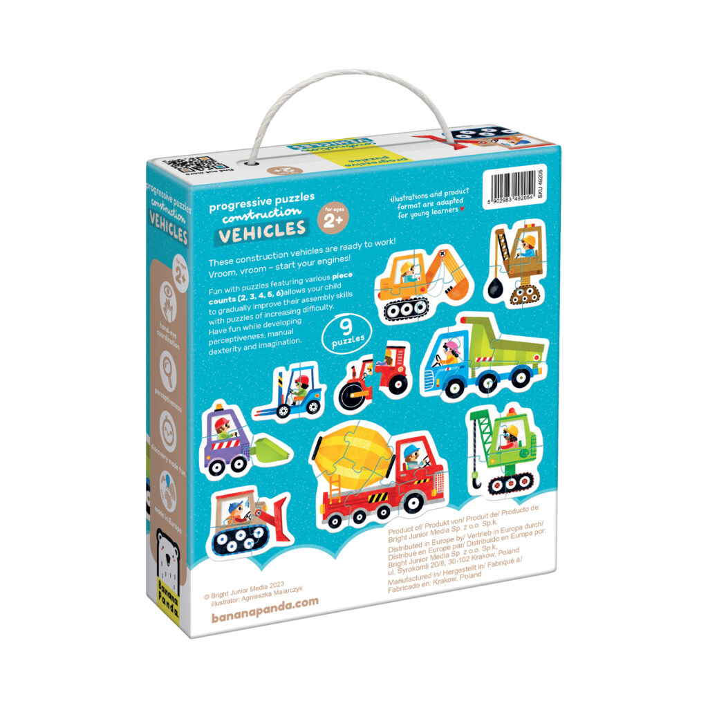 Progressive Puzzles Construction Vehicles - Banana Panda